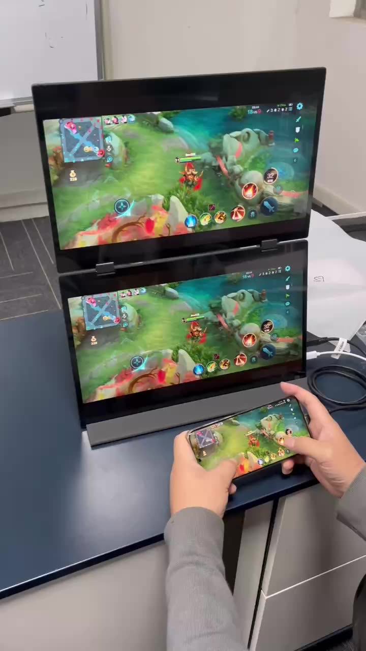 Flexible Foldable Dual Monitors,Triple Monitor Attachable For Laptop,Portable Dual Monitor - Buy ...