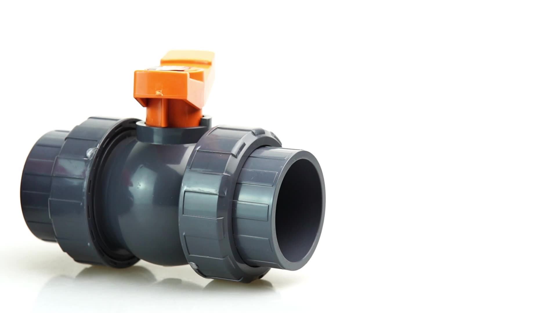 Dn20 Water Supply Pvc Ball Valve Upvc Double Union Metering Ball Valve ...