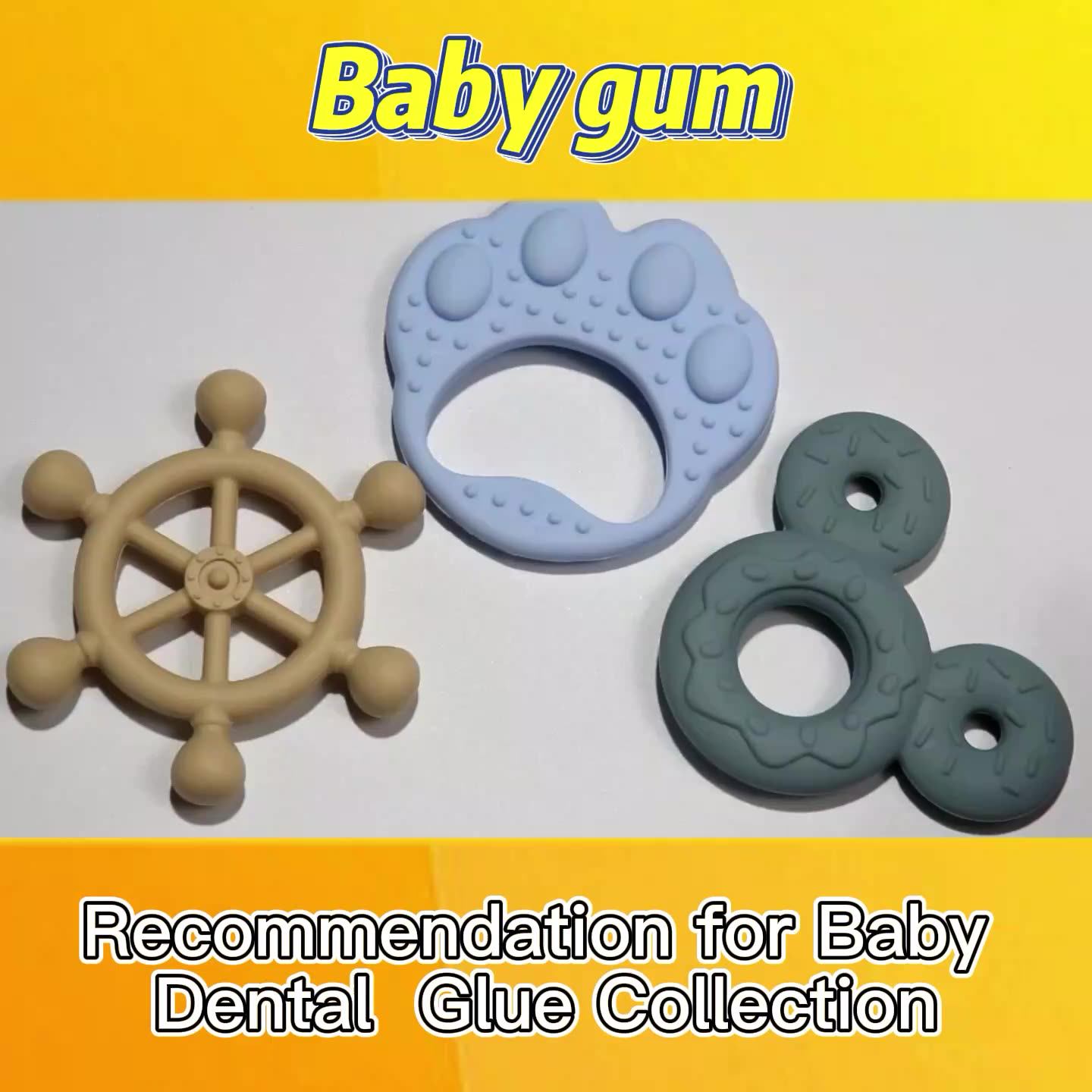 Arrival Wholesale Eco Friendly Baby Teething Toy Chewing Teether Three ...