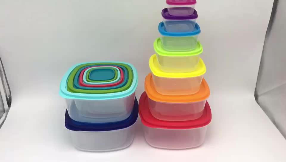 Different Shape Stackable Nesting Airtight Rainbow Plastic Food ...