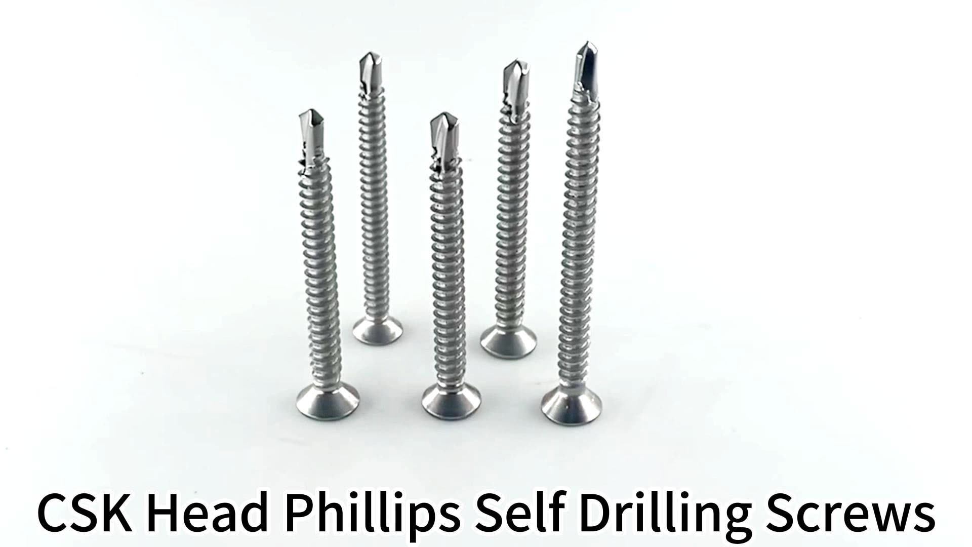 Stainless Steel Flat Head Self-drilling Screw Zinc Plated Countersunk ...