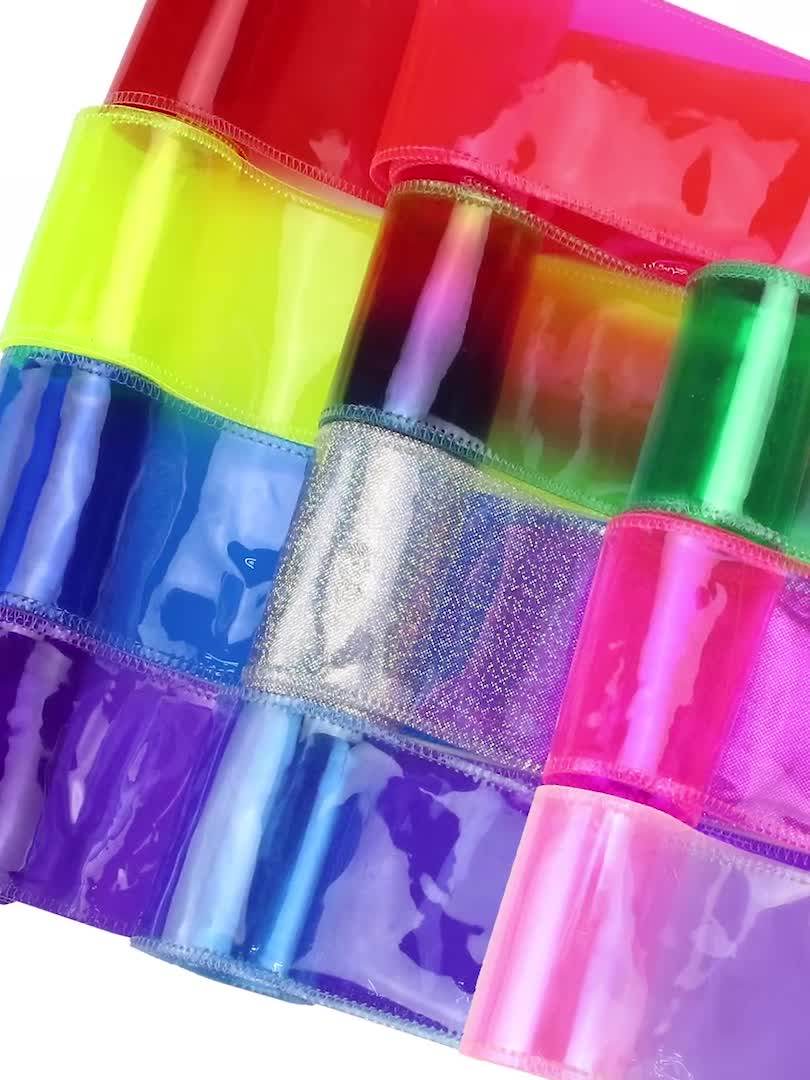 New Arrival Popular Glitter Transparent Pvc Jelly Ribbons Plastic ...