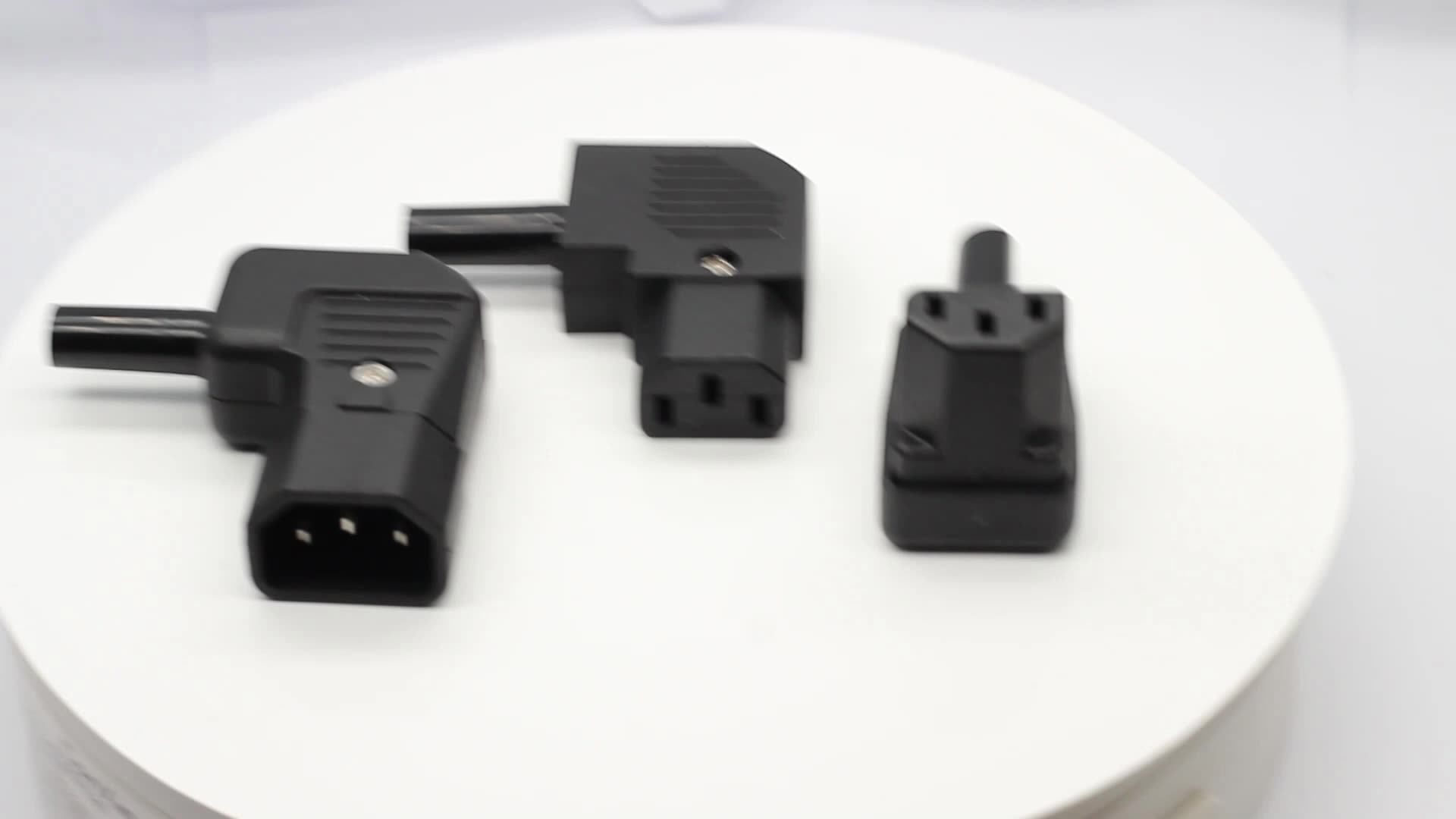 Iec 320 Connector C13 C14 Angled Connector Bent Foot Right Angle 90 ...