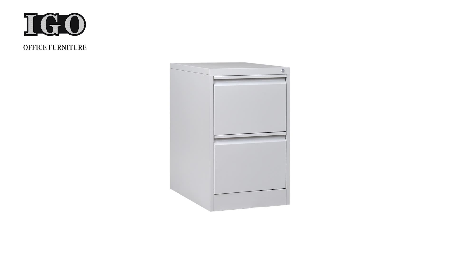 Black 3 Drawer Steel Office Filing Drawer Cabinet Customized Metal Key ...