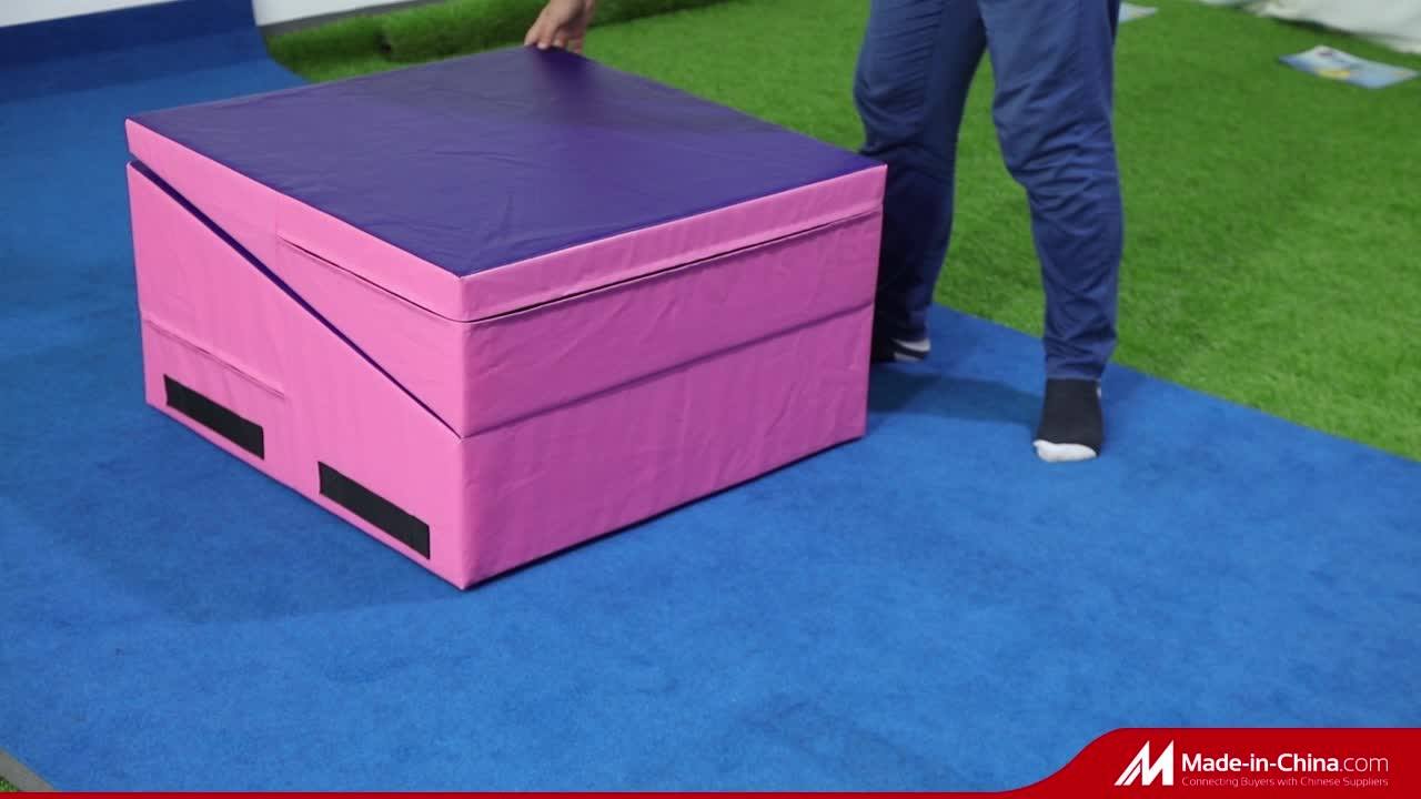 Colorful High Density Foam Wedge Mat Folding Gym Incline Tumble Mat ...