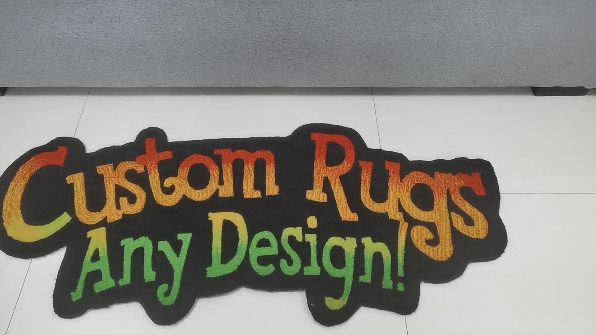 Customized Handmade Tufted Letter Round Logo Area Rugs Carpet Heart Rug ...