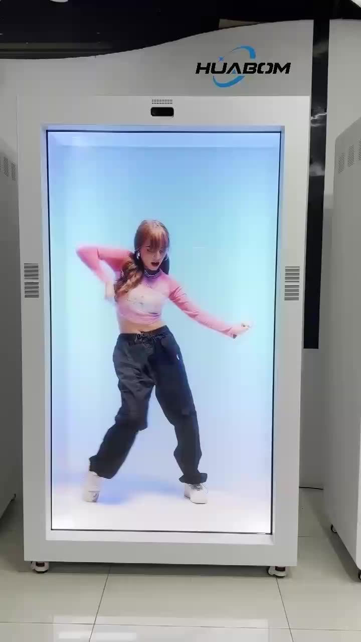 86 Inch Human Size Interactive 3d Hologram Box Transparent Lcd Showcase ...