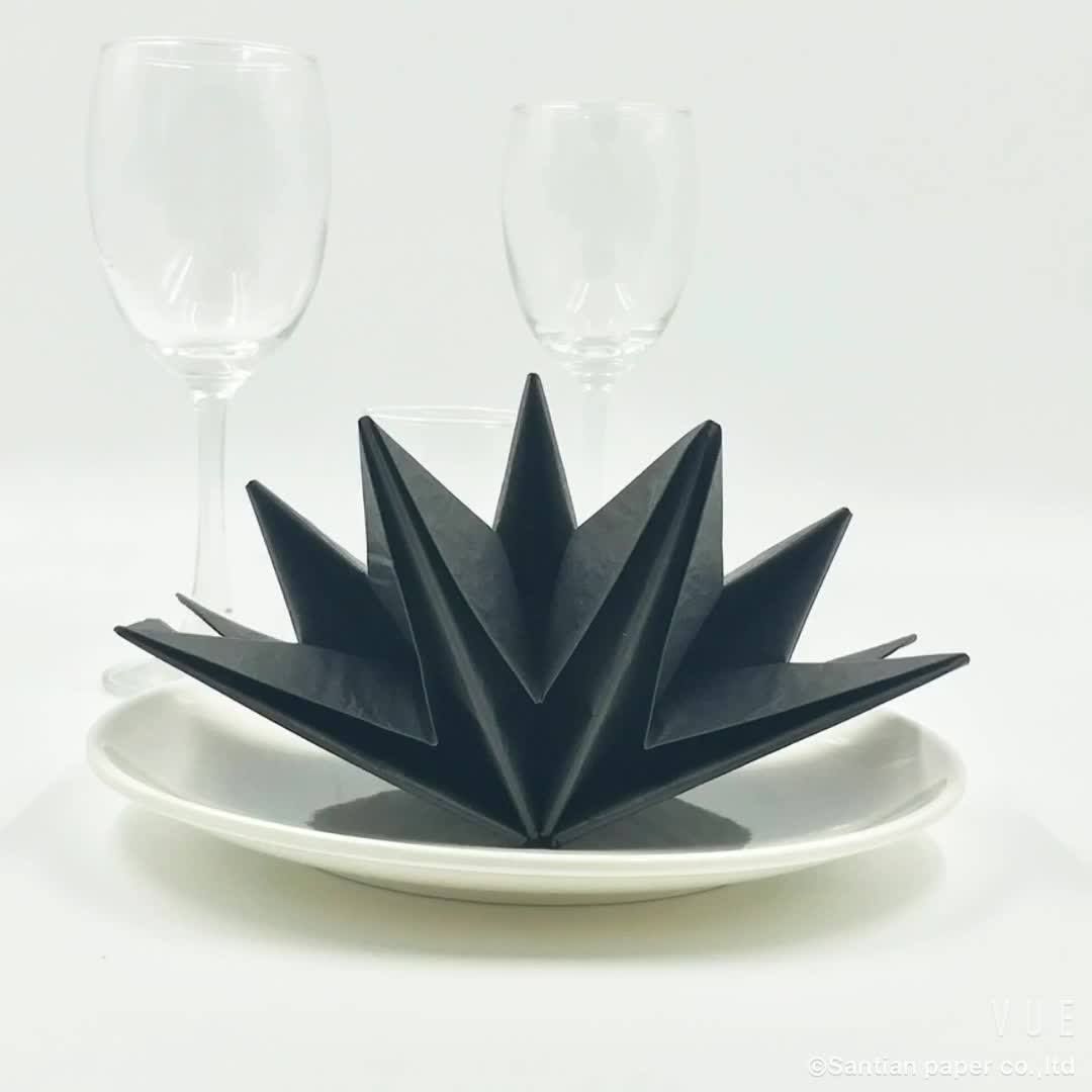 Elegant Pure Color Pre Folded Paper Napkins With Good Quality And ...