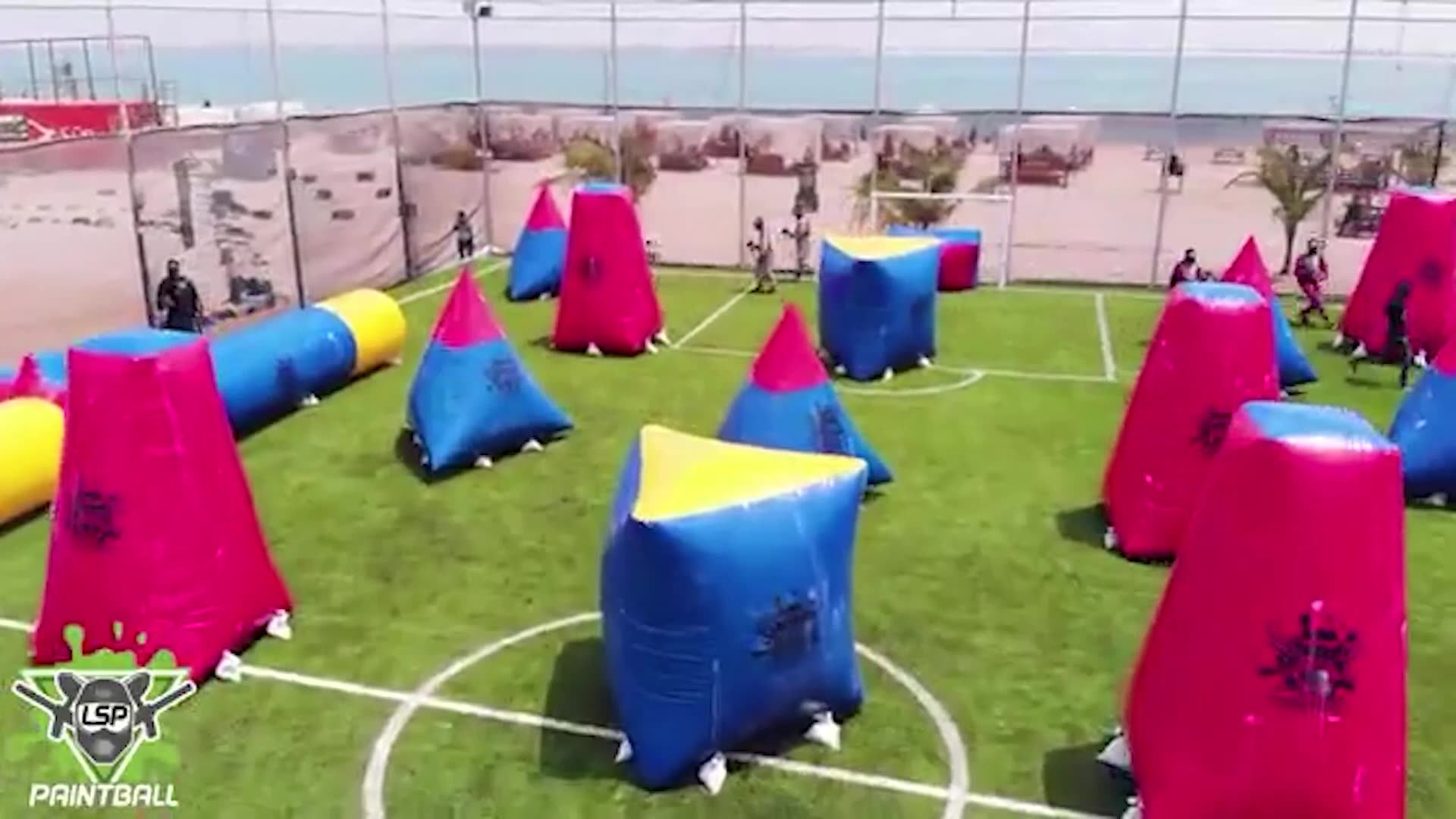 Air Sport Entertainment Inflatable Paintball Bunker Field Game For ...