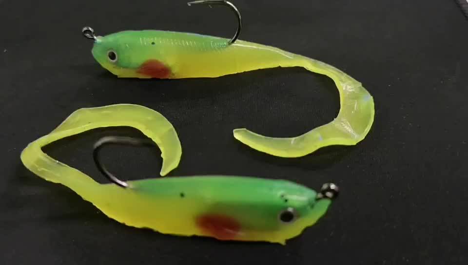 11cm 16g 5 Teile/beutel Blei Kopf Fisch Mit Haken Soft Köder Zum Angeln ...