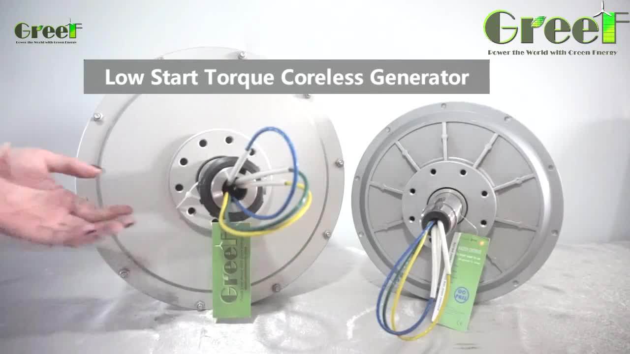 10kw 100rpm Low Rpm Low Torque Low Weight Coreless Permanent Magnet ...