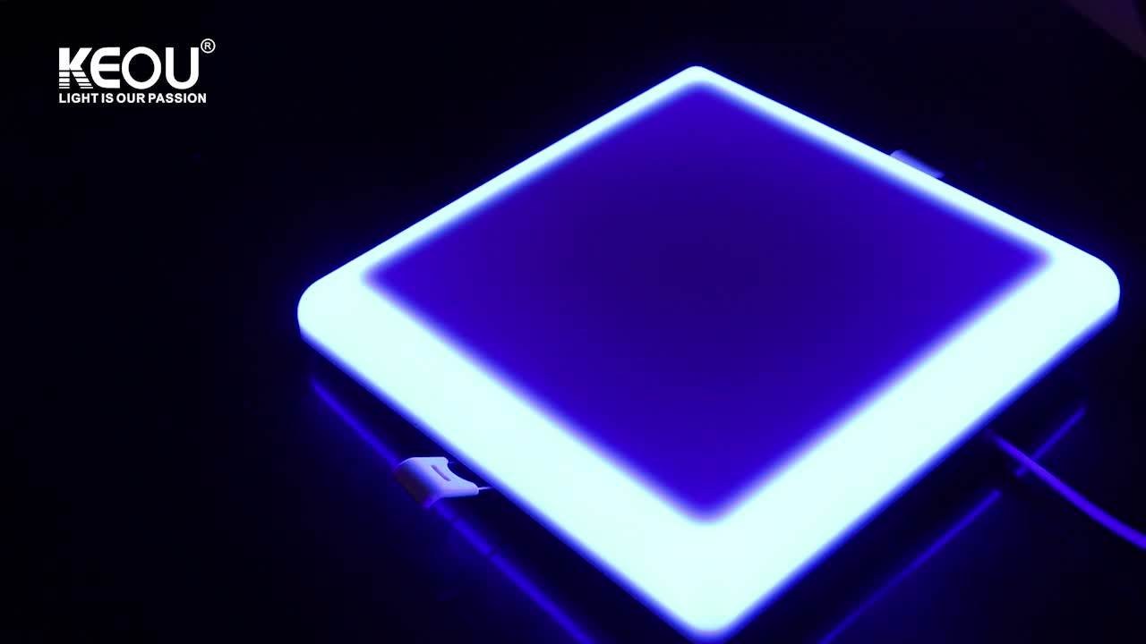 Blue Green Red 6+3w Square Double Color Color Led Panel Light Frameless ...