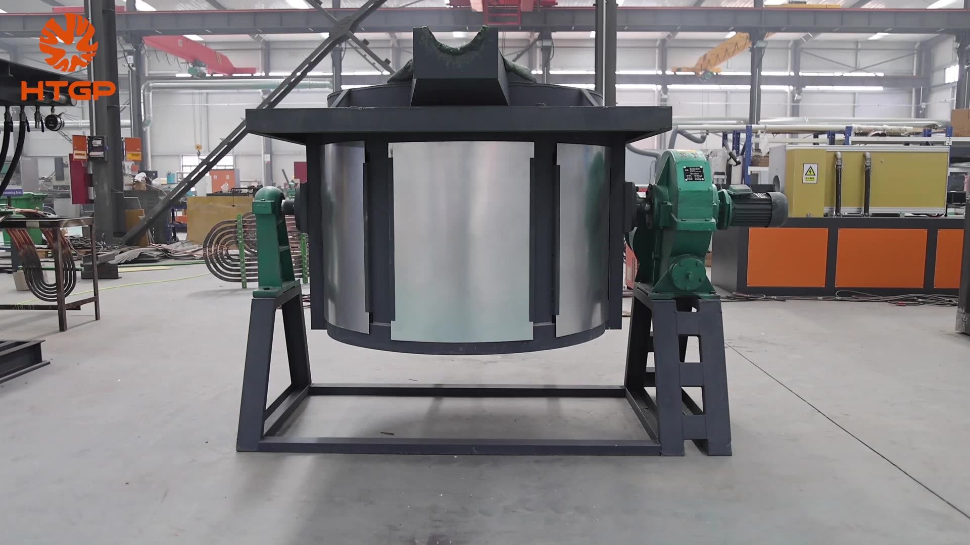 Htgp Hydraulic Tilting Industrial Machine Casting Brass Smelting Scrap Copper Aluminum Igbt ...