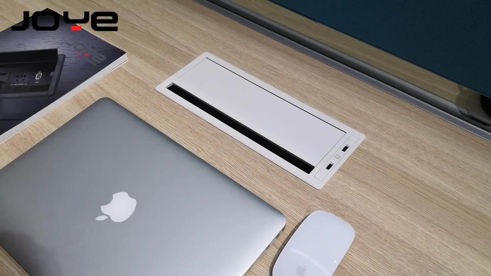 Office Workstation Wire Box Aluminium Cable Entry Cover Rectangular ...