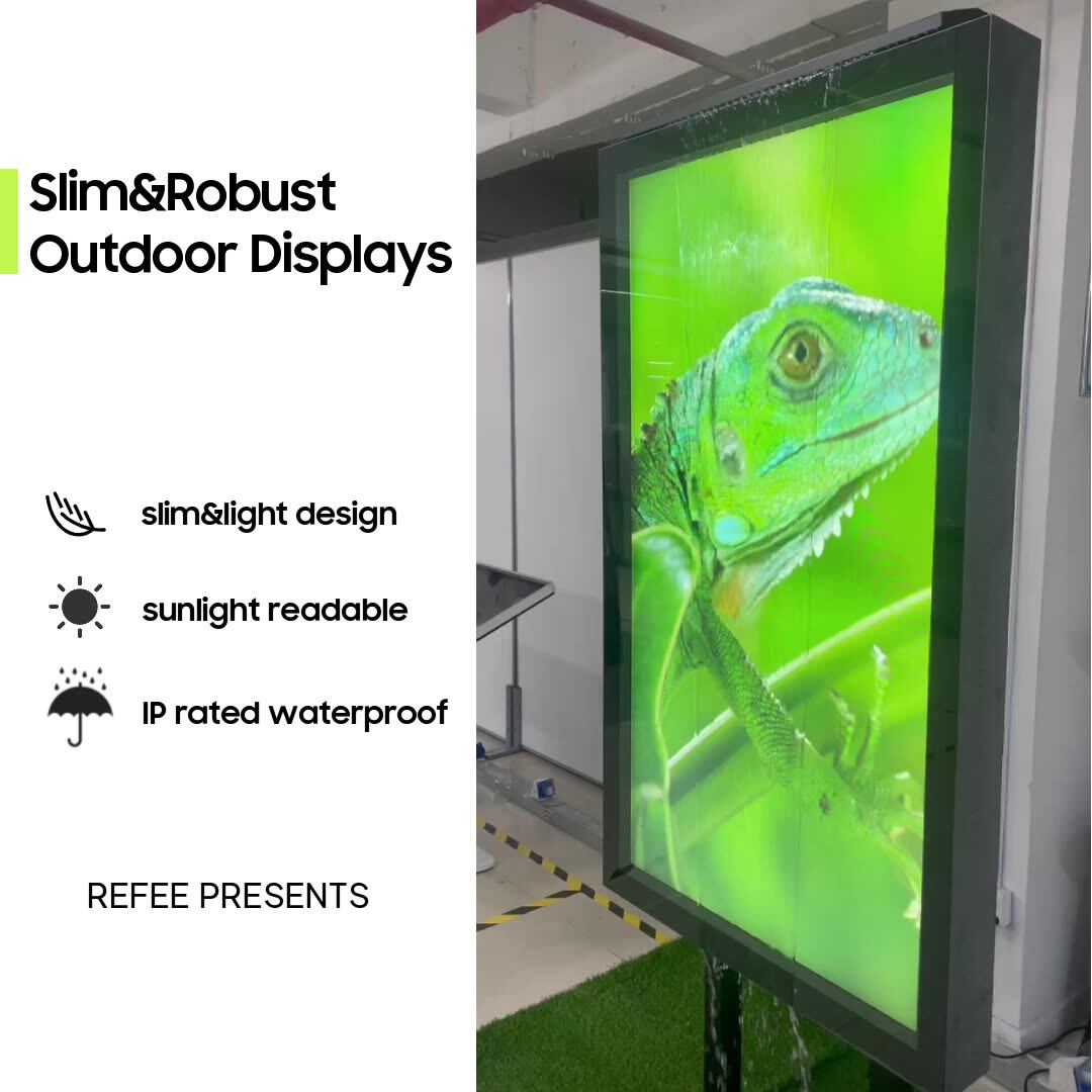 Ultra Thin Outdoor Digital Signage Kiosk Floor Standing Advertising ...