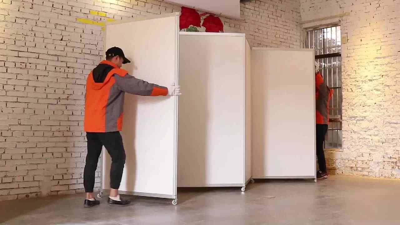 Modular Art Gallery Display Board Movable Folding Partition Art ...