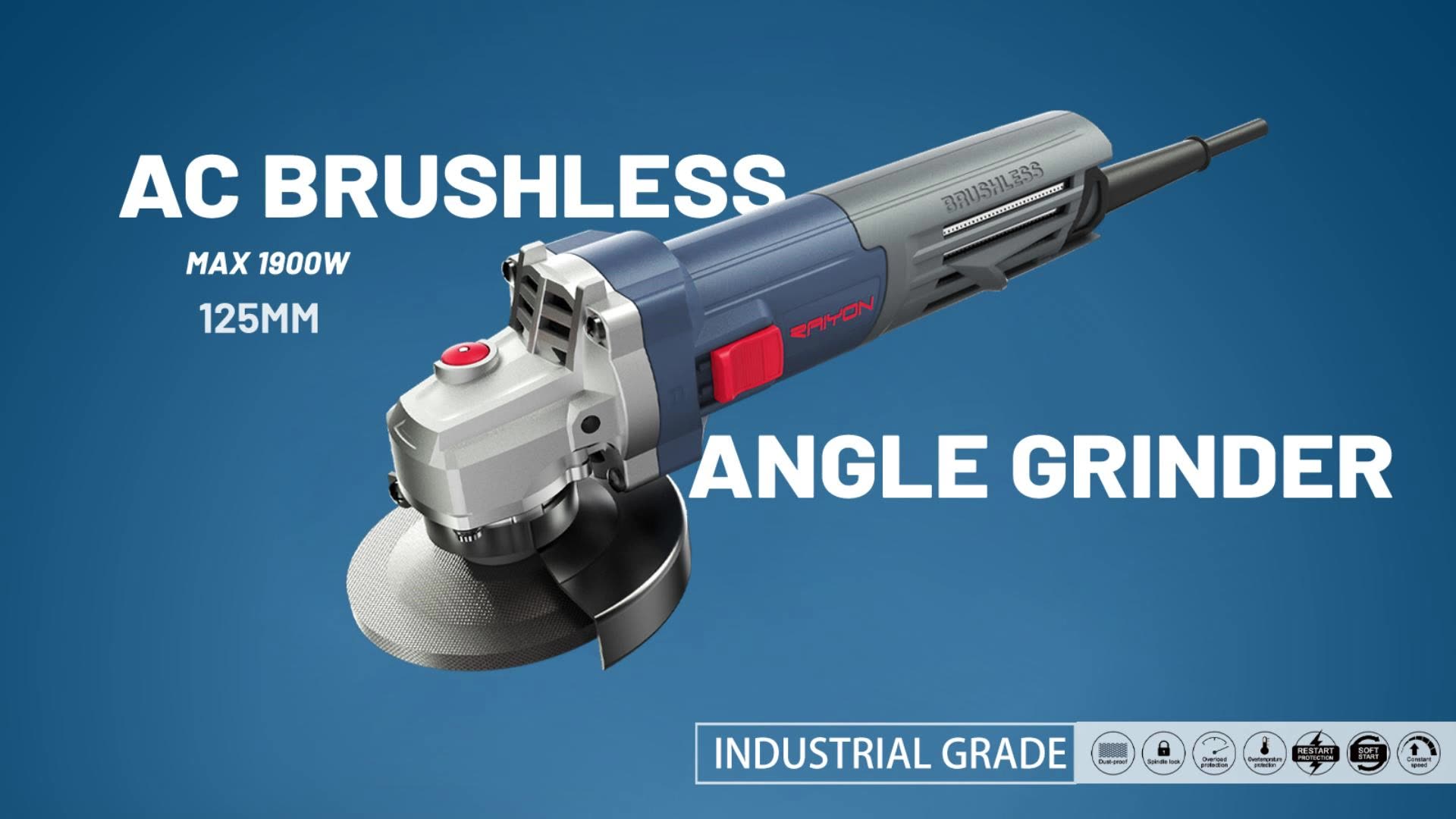 220v 125mm Brushless Angle Grinder Handheld Mini Corded Angle Grinder - Buy Corded Angle Grinde ...