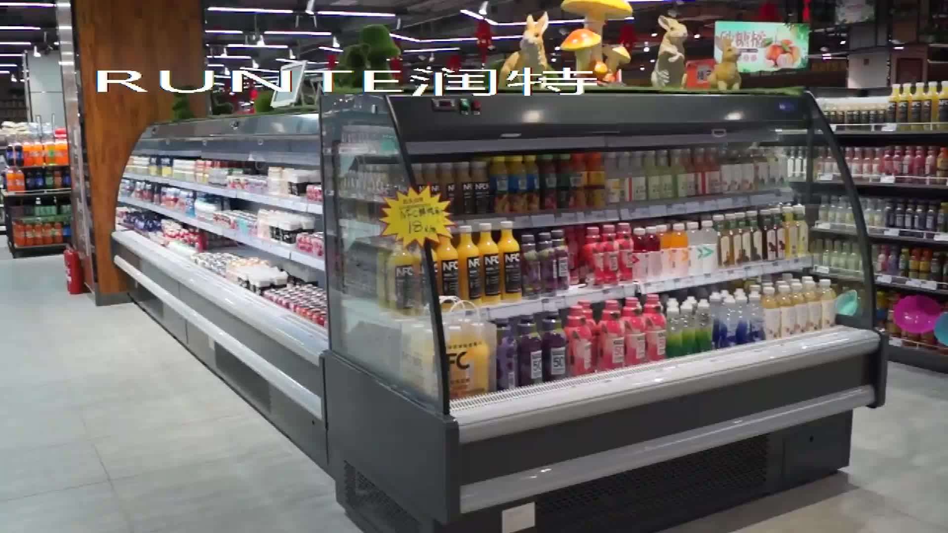 Open Multi Deck Supermarket Refrigeration Equipment Plug In Open ...