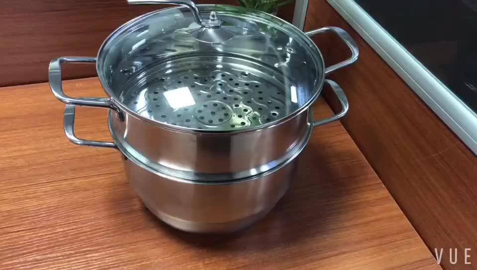 High Quality Cookware Stainless Steel Large Double Boiler Deep Cooking ...