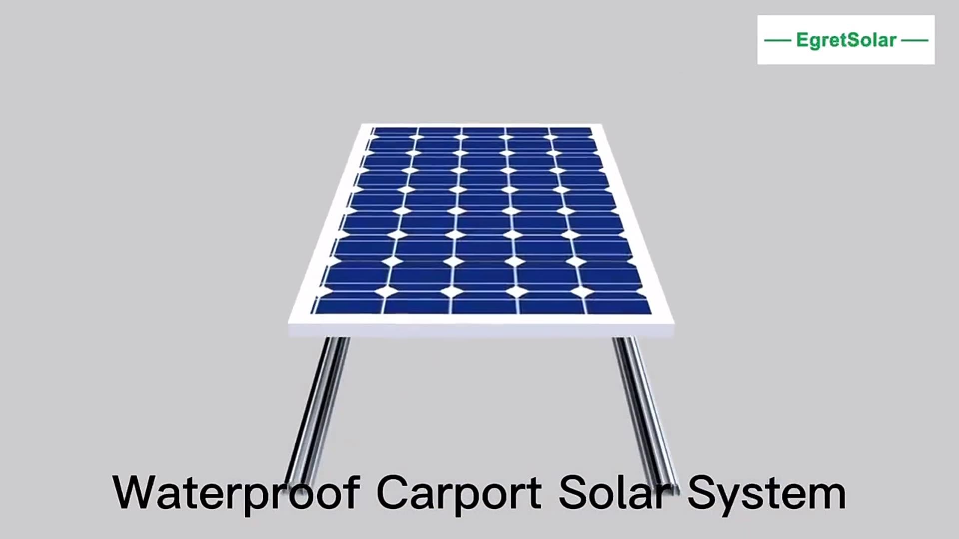 Waterproof Carport Channel Solar Carport Solar Parking Car System - Buy ...