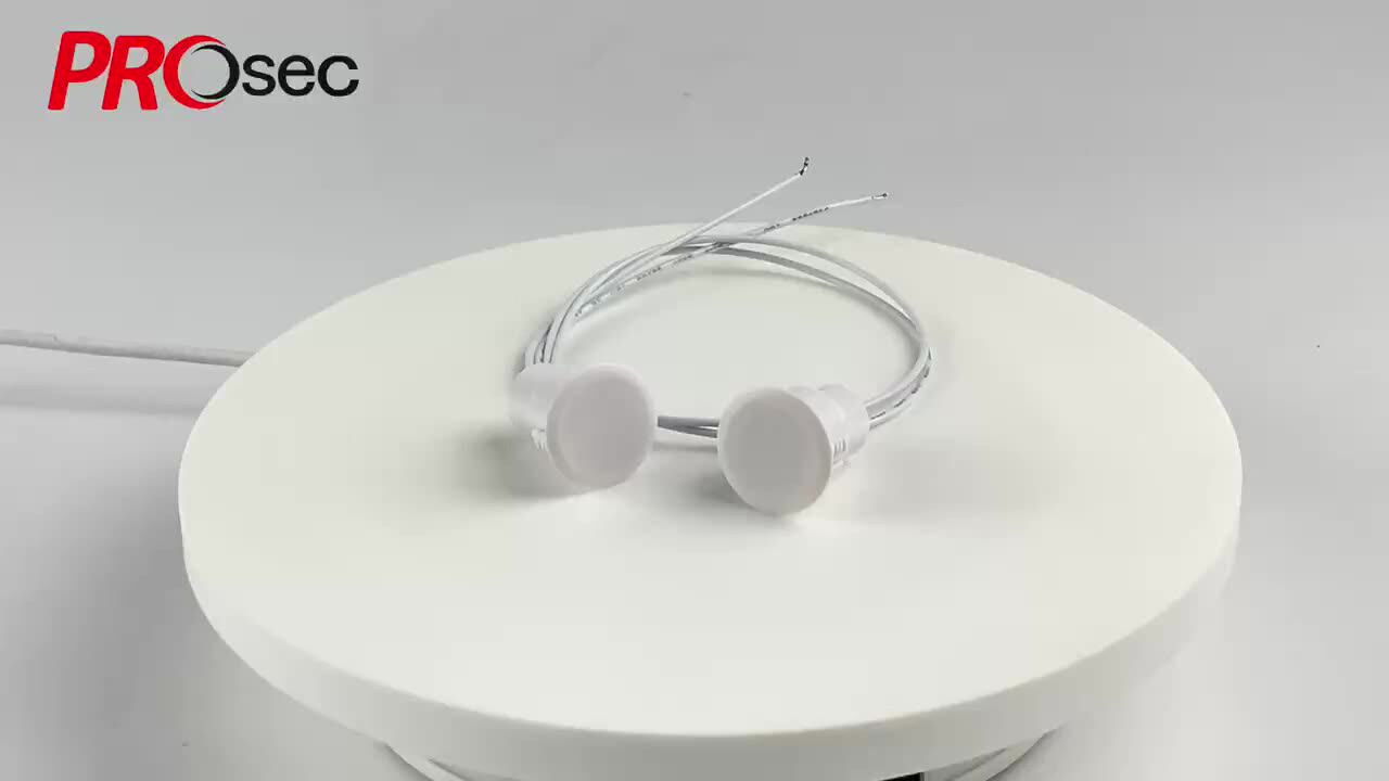Plastic Recessed Round Magnetic Door Contact Sensor Switch Wired Door ...