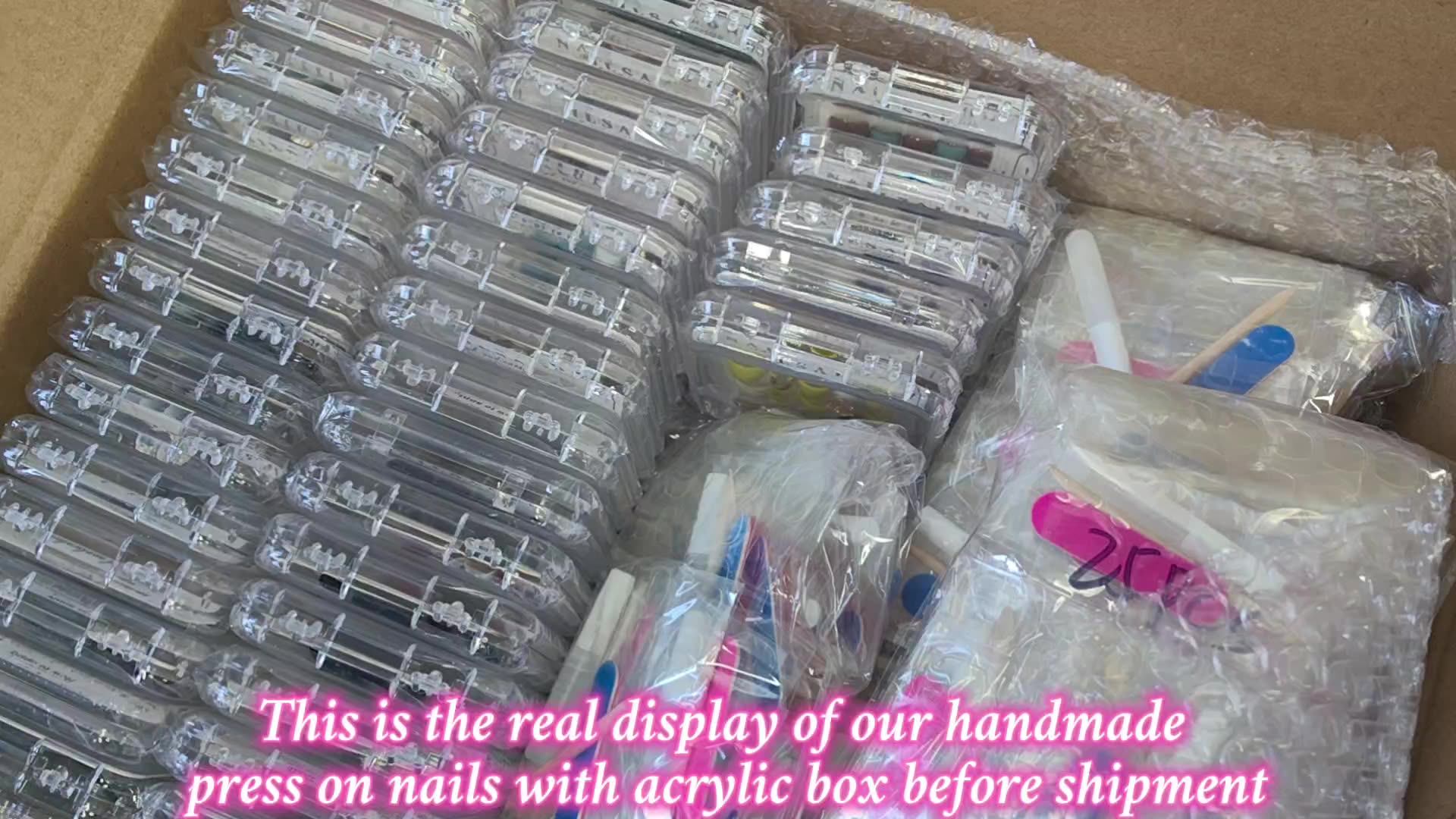 Press On Nails Empty Packaging Box New Customized Logo Nail Storage And ...