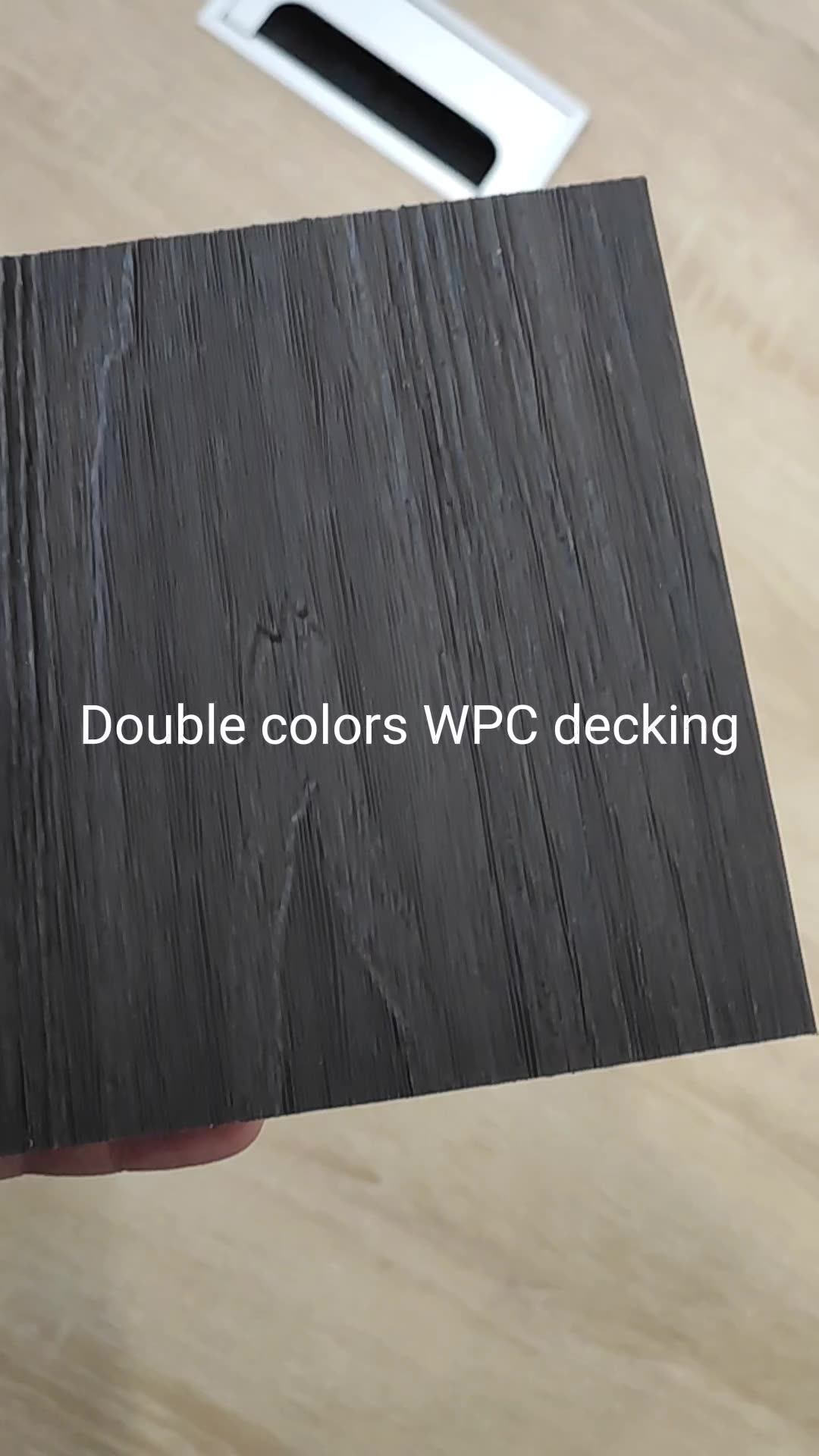 Double Colors Wpc Outdoor Co-extrusion Wood Grain Decking Hollow ...