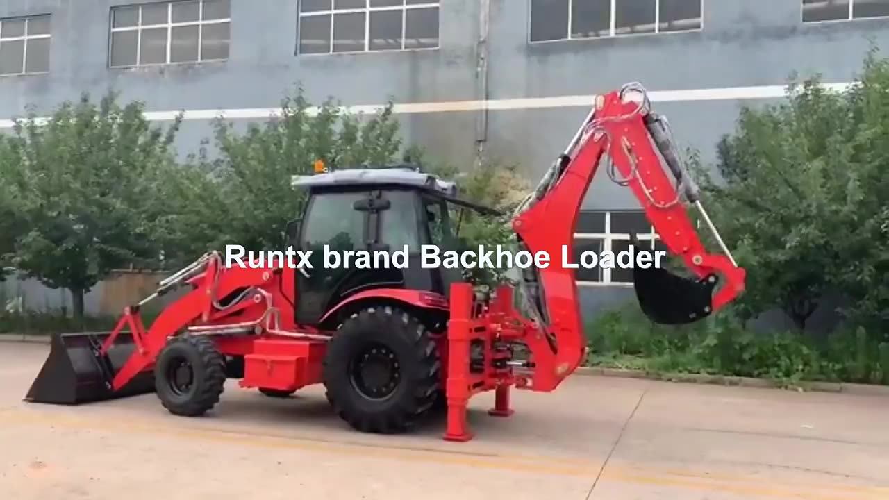 Runtx Four Wheel Steering Retroexcavadora 2.5 Ton Wheel Loader 4wd ...