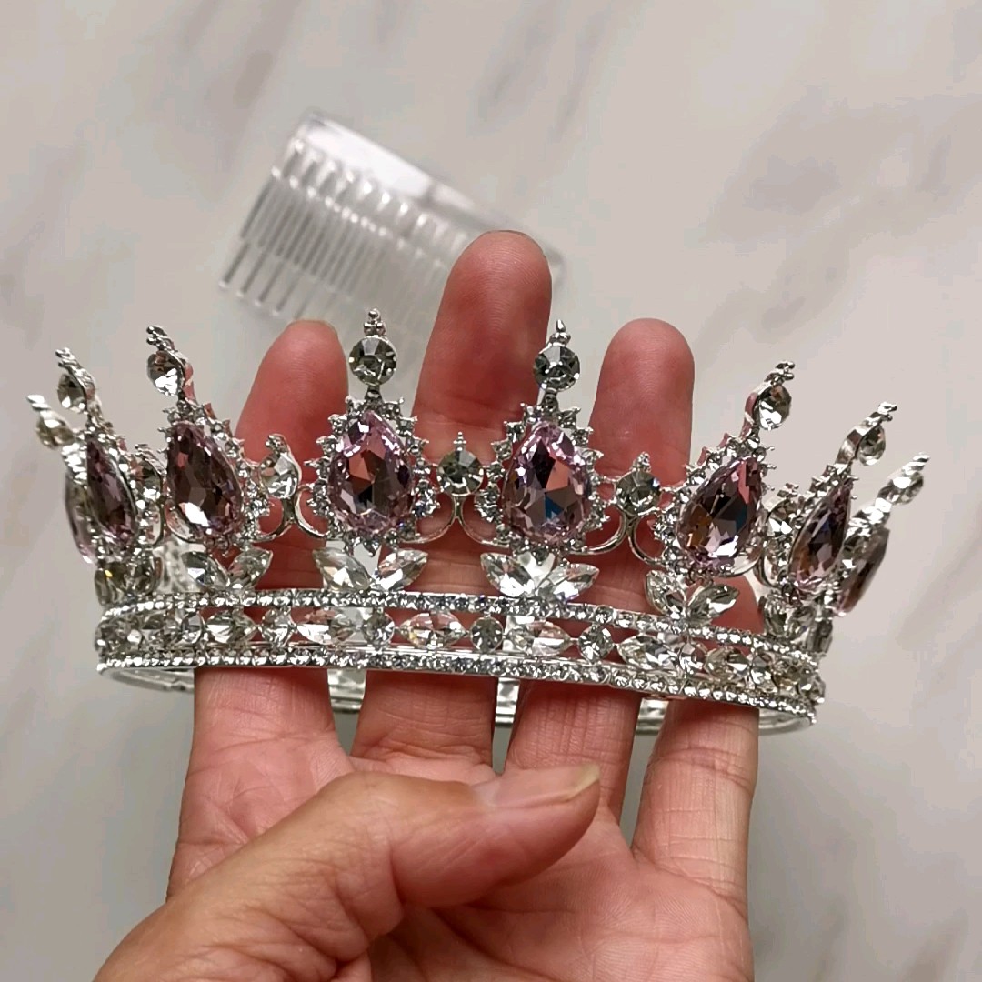 Free Customized Color And Crystals Mixed Pageant Full Round Pageant ...