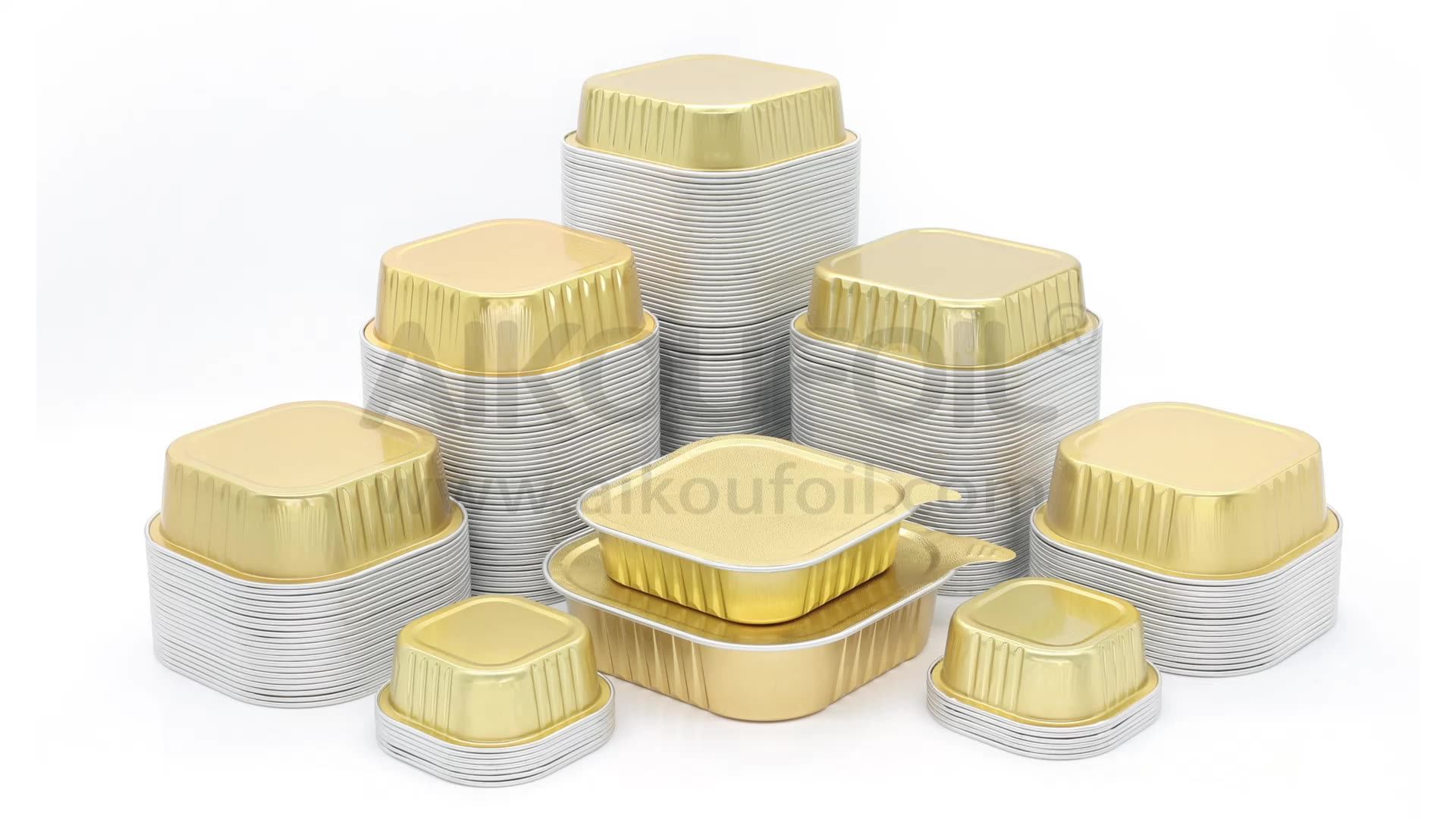 Bossfoil Takeout Aluminum Foil Trays Disposable Noodle Boxes Foil Fast ...