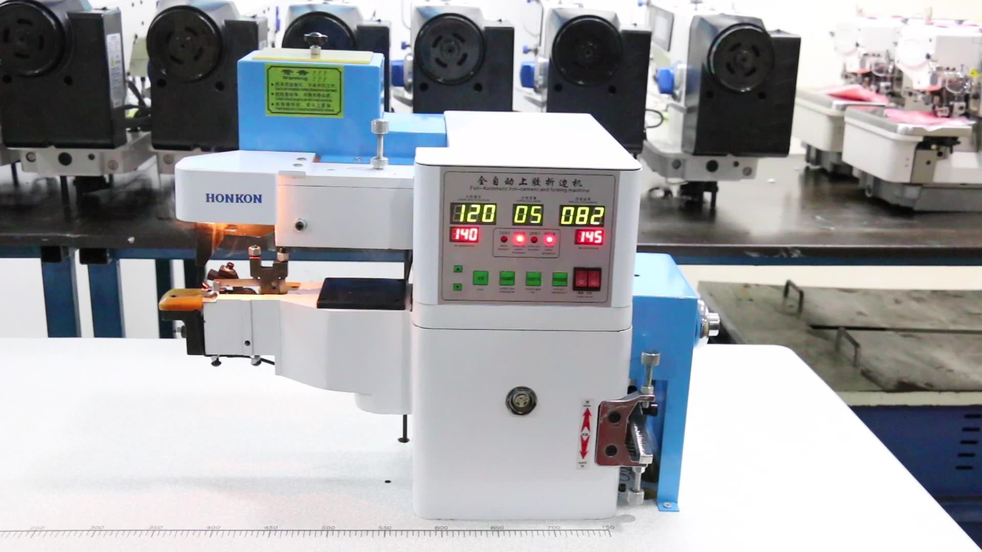 Honkon Fully Automatic Hot-cement Folding Machine Leather Edge Fold ...