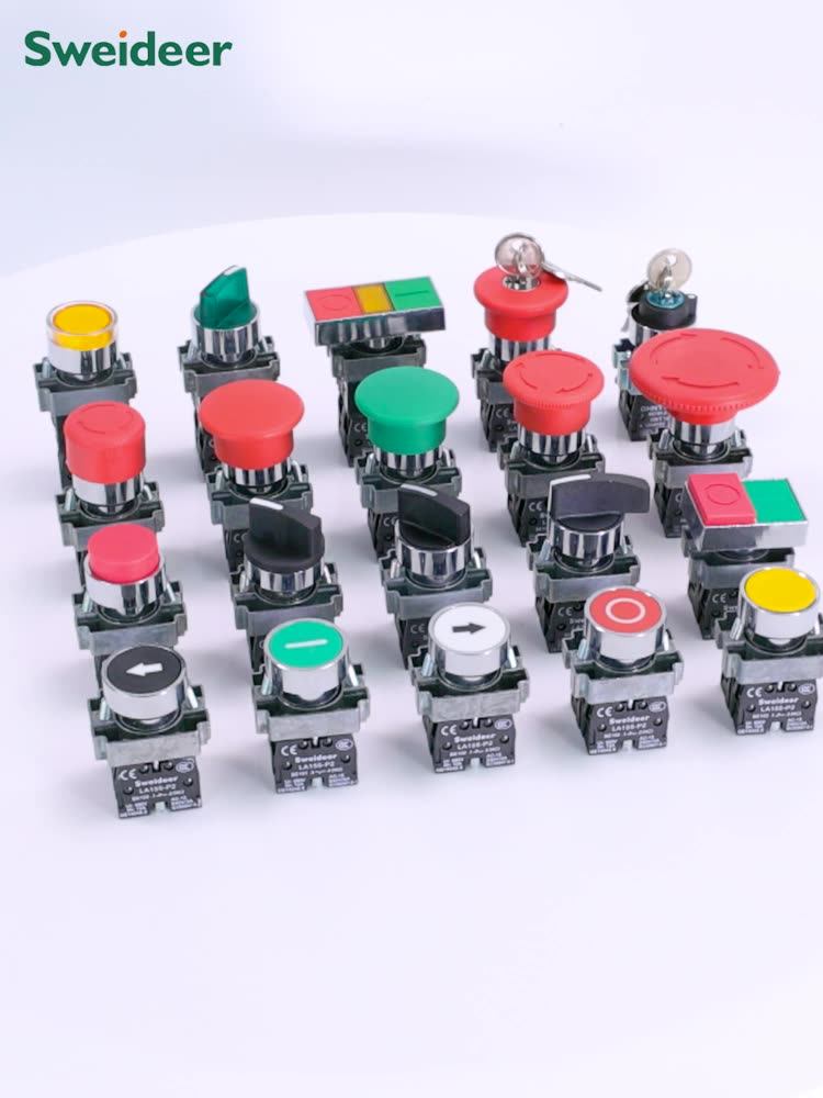 Sweideer 22mm Momentary Self Reset Mushroom Push Button Switch Power Start On Off Switch For ...