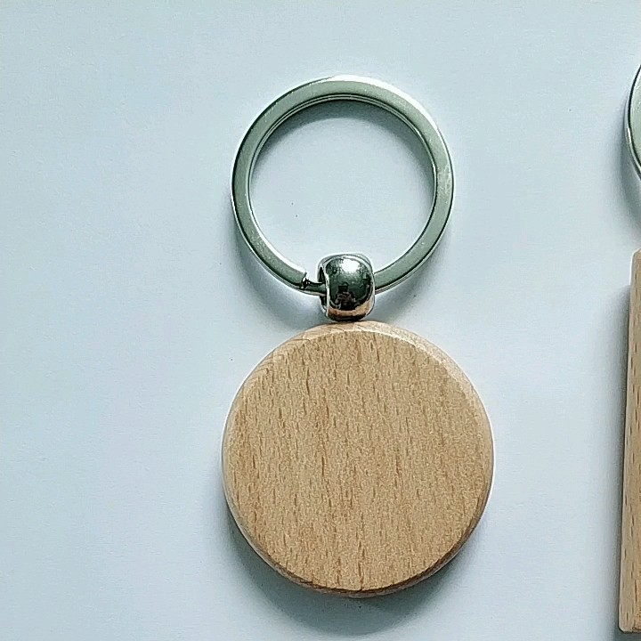 Customized Logo Round / Rectangle Blank Keychain Wood On Sale - Buy ...
