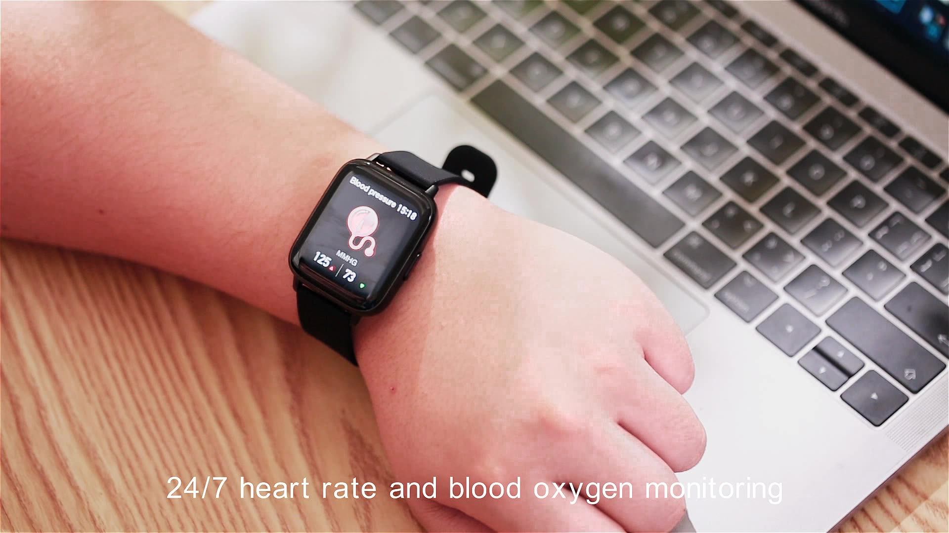 1.7 Inch Fw02 Smart Watch Spo2 Blood Pressure Monitor Wearable Devices ...