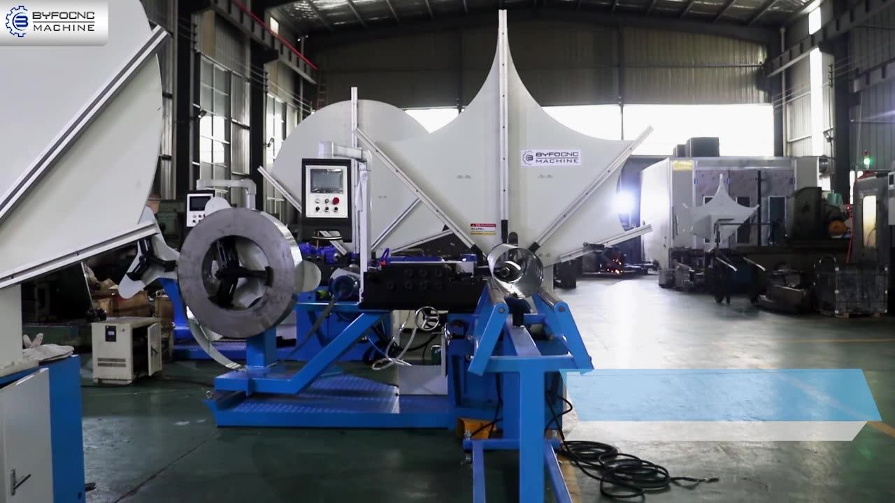 Byfo Sheet Metal Round Duct Spiral Duct Making Machine For Air Duct ...