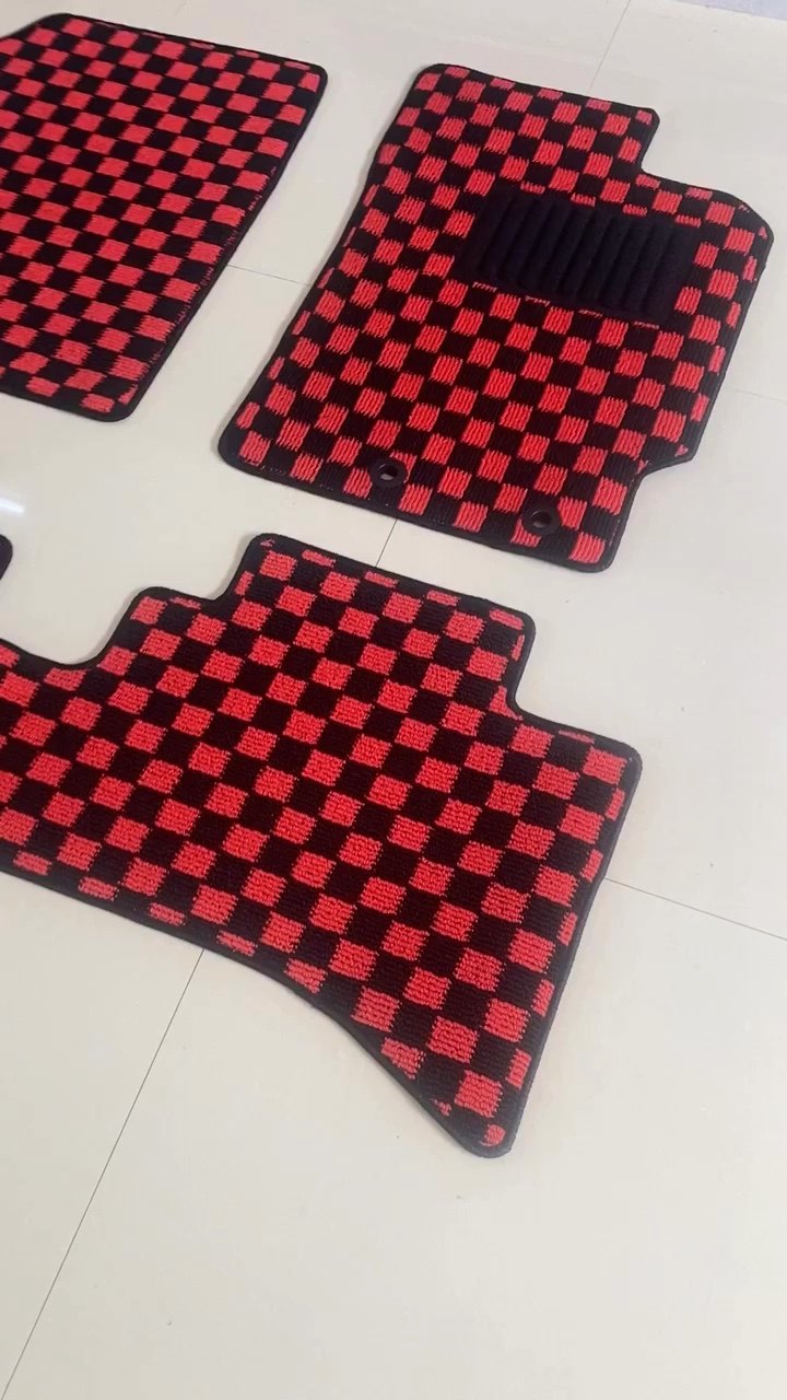 Customized Good Quality And Bespoke Checkeboard Design Car Floor Mats ...