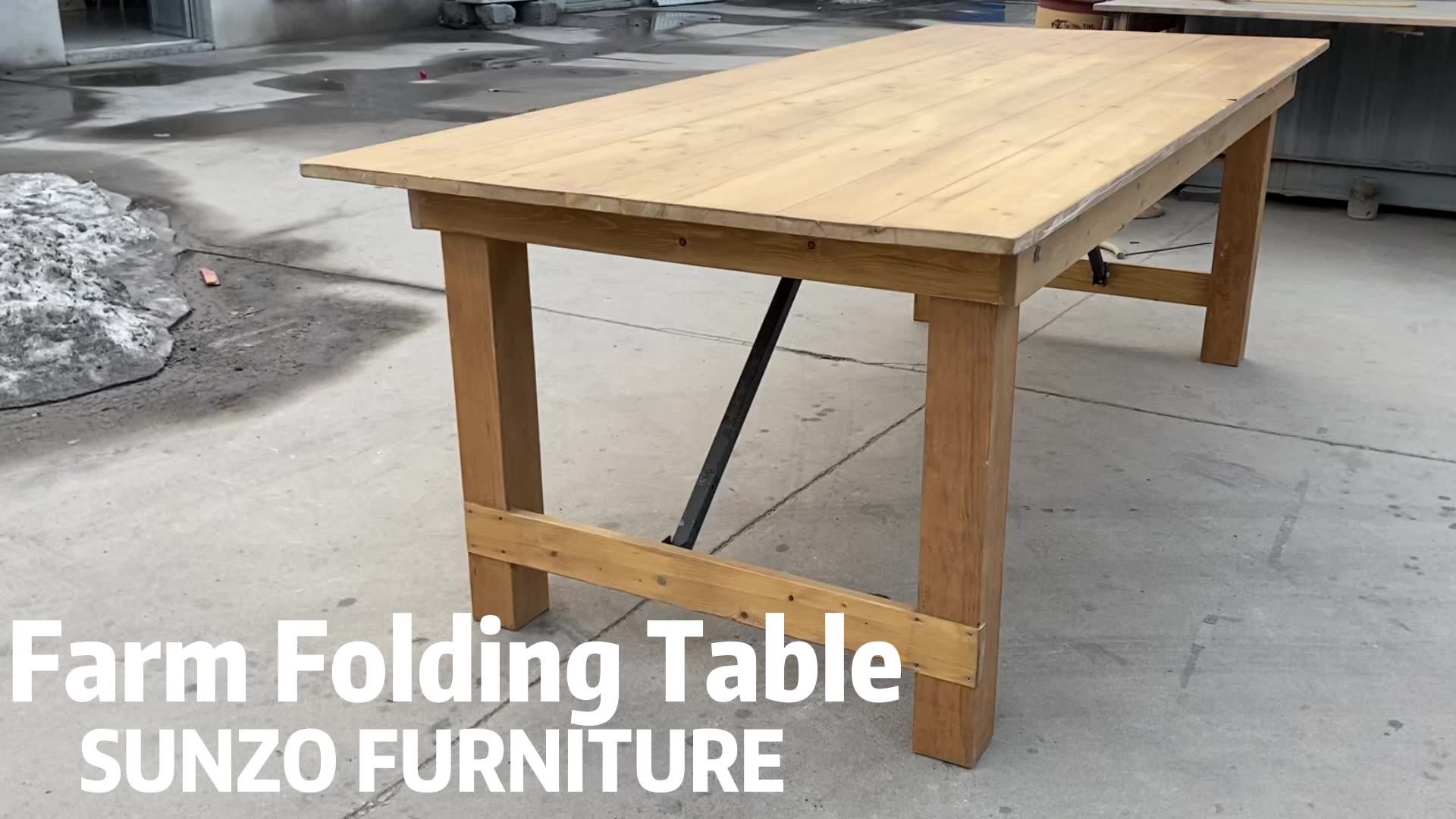 Foldable Pine Wood Rustic Farm Table For Sale Banquet Wedding Tables ...