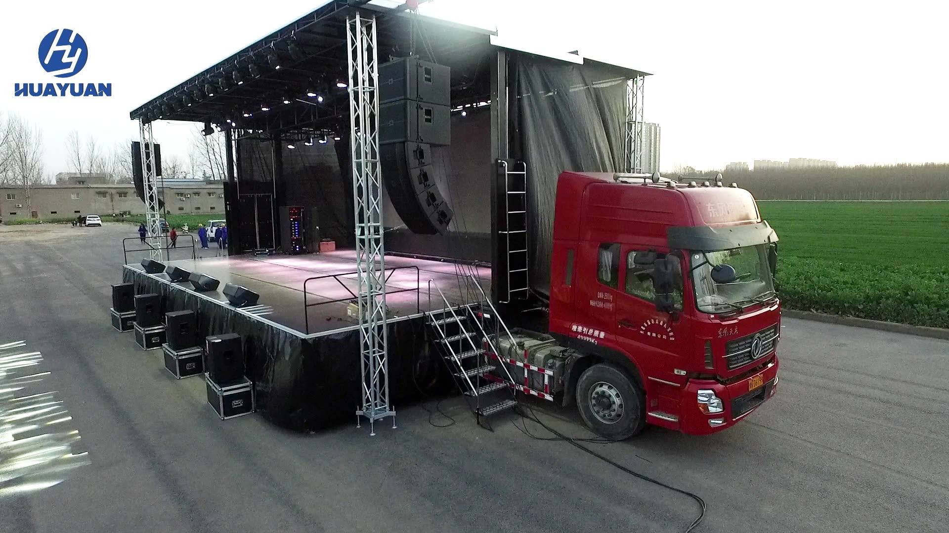 Mobile Stage Truck Mobile Stage Trailer Huayuan S455 Mobile Stage For ...