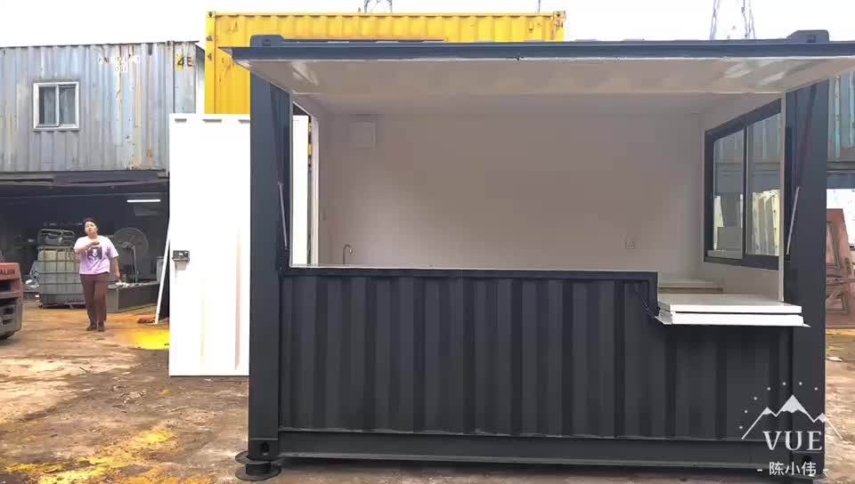 China Made 10ft Steel Prefab Container House Coffee Shop - Buy China ...