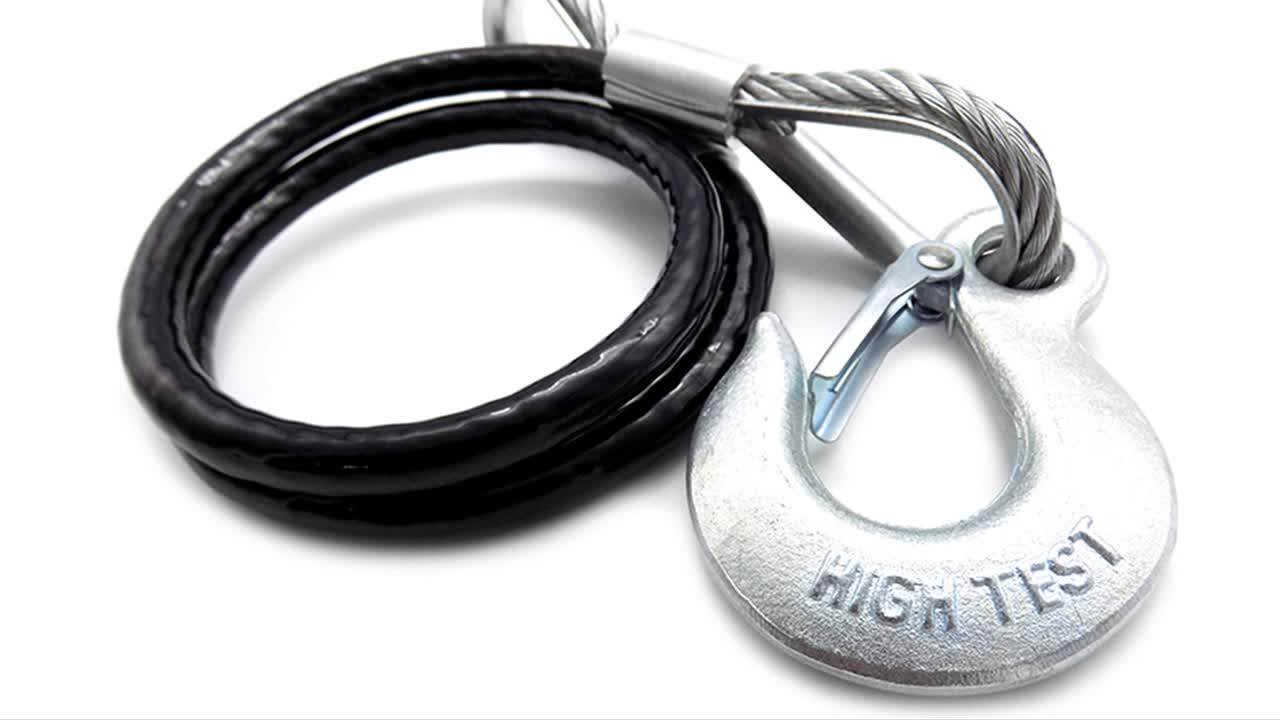 Pvc Coated Braided Galavaized Heavy Duty Truck Tow Rope Cable For Car ...