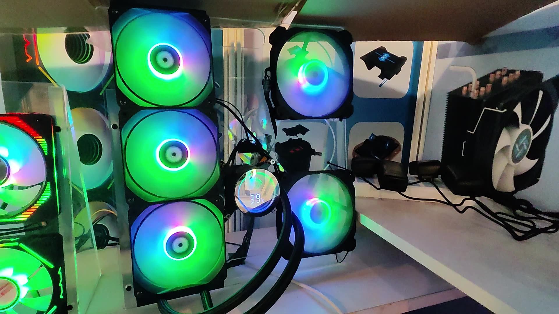 240r V2 Aio Liquid Cpu Cooler 240mm Radiator Dual Pwm Argb Lighting ...