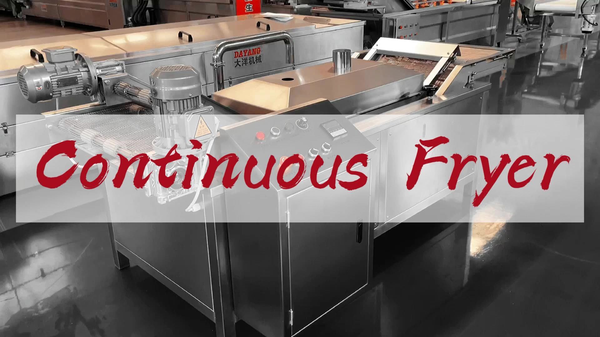Kls Automatic Continuous Belt Gas Frying Machine Commercial Fryer ...