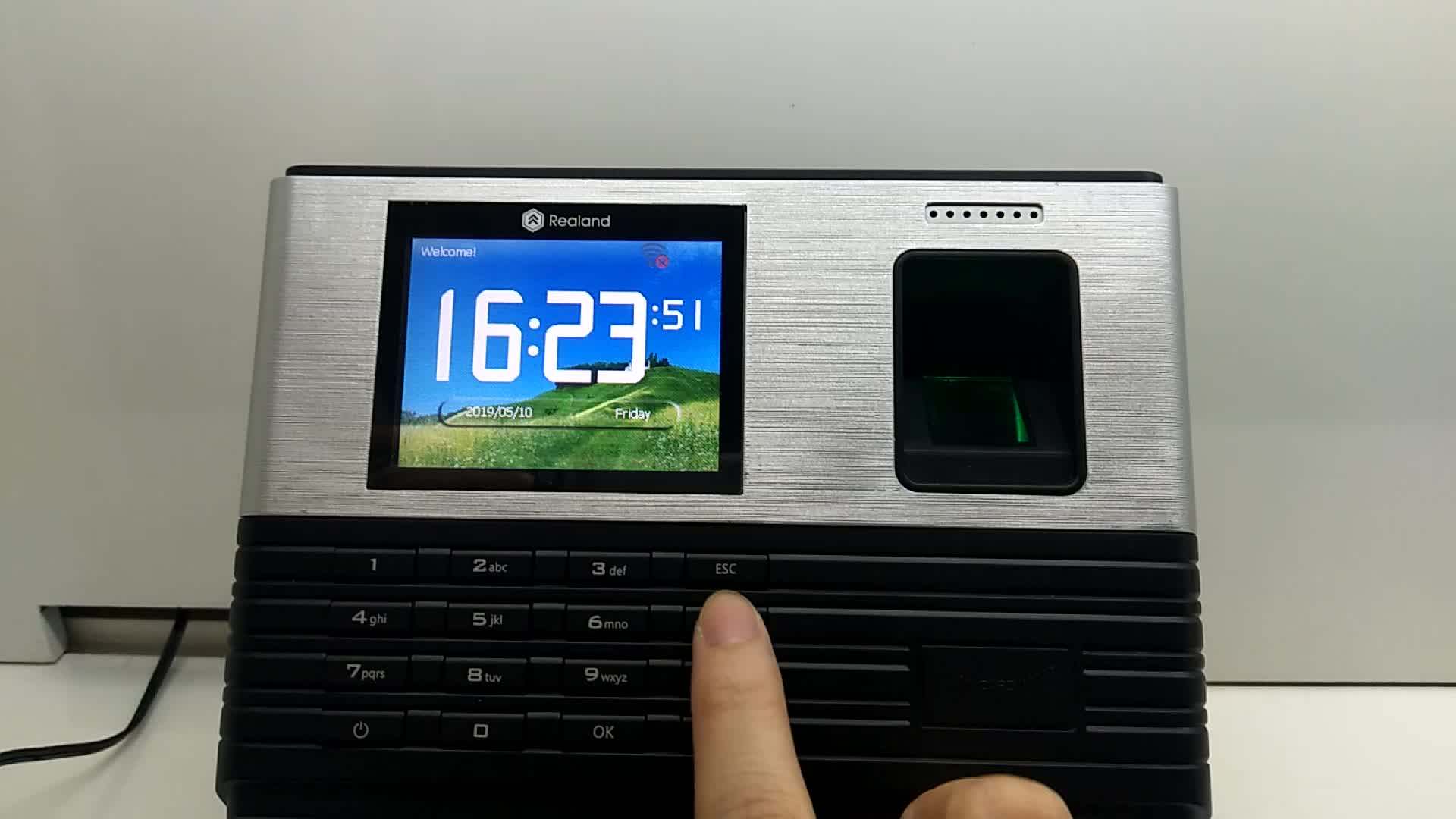 Realand A-l355 Wifi Fingerprint Time Attendance Biometric Access ...