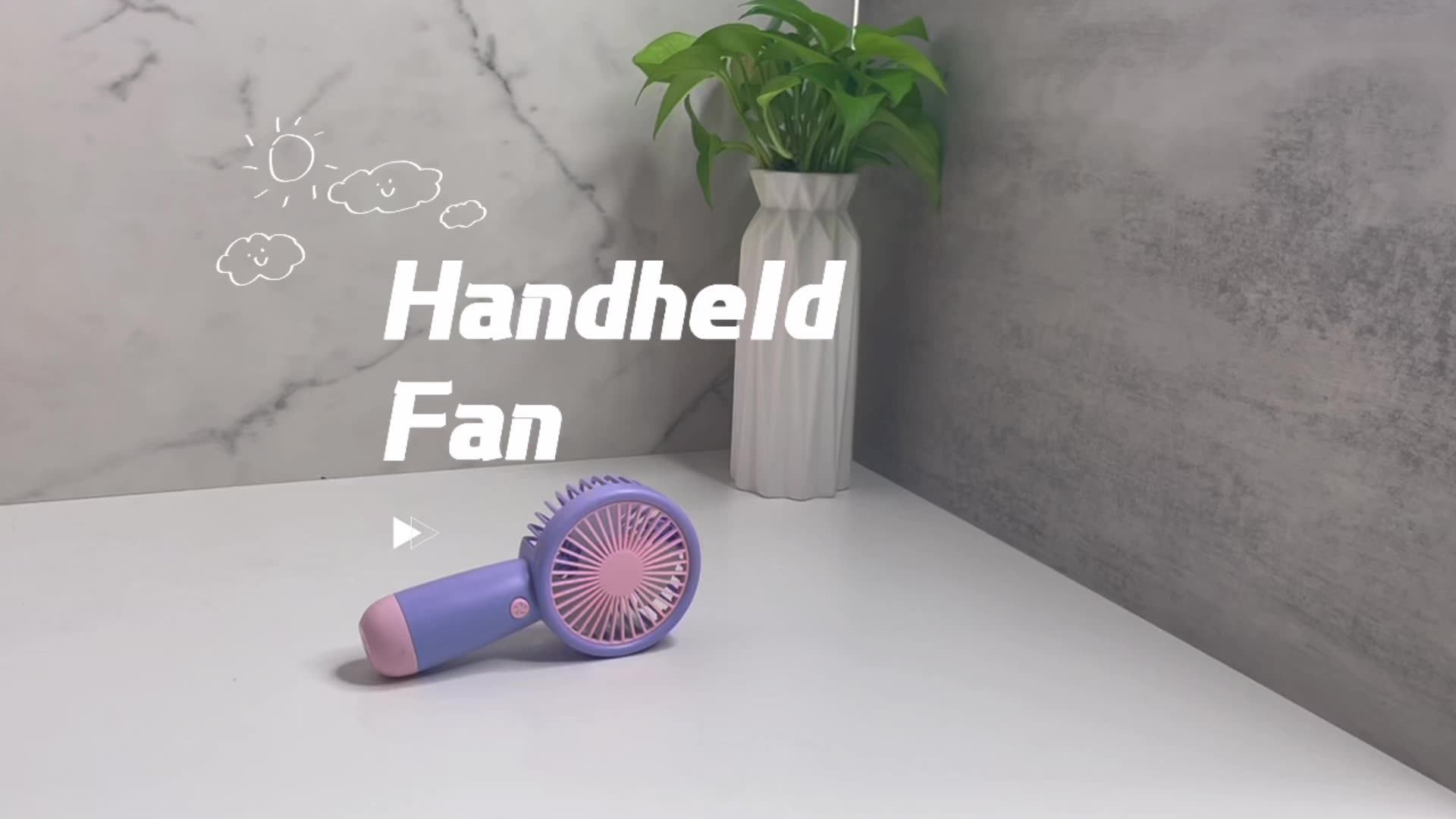 Mini Hand-held Fan Cute Quiet Large Wind Fan Student Rechargeable ...