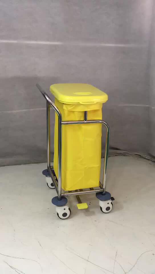 Bt-slt009 Hospital Foot Pedal Mobile Wheels Single Bins Hospital ...