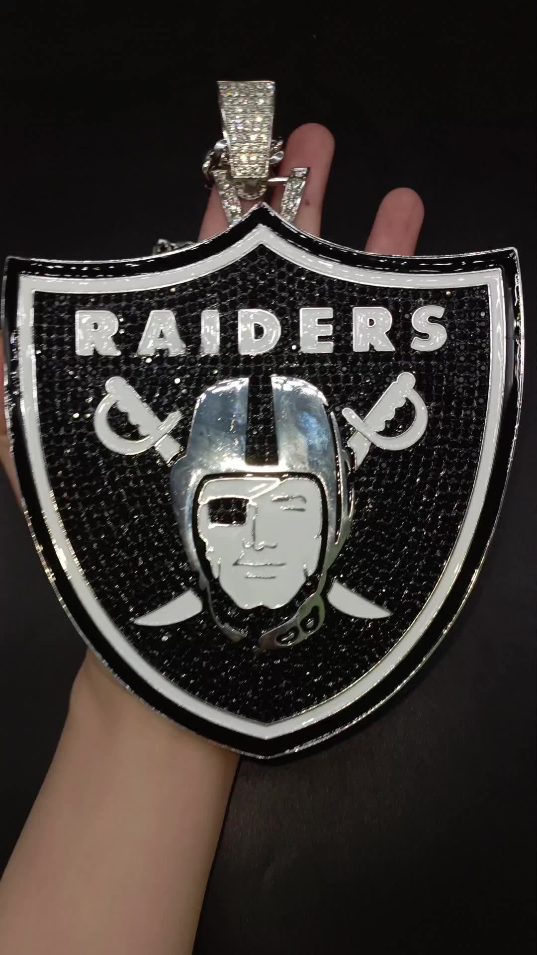 Customized Oakland Raiders 7inch Necklace Alloy Sports Series Football ...