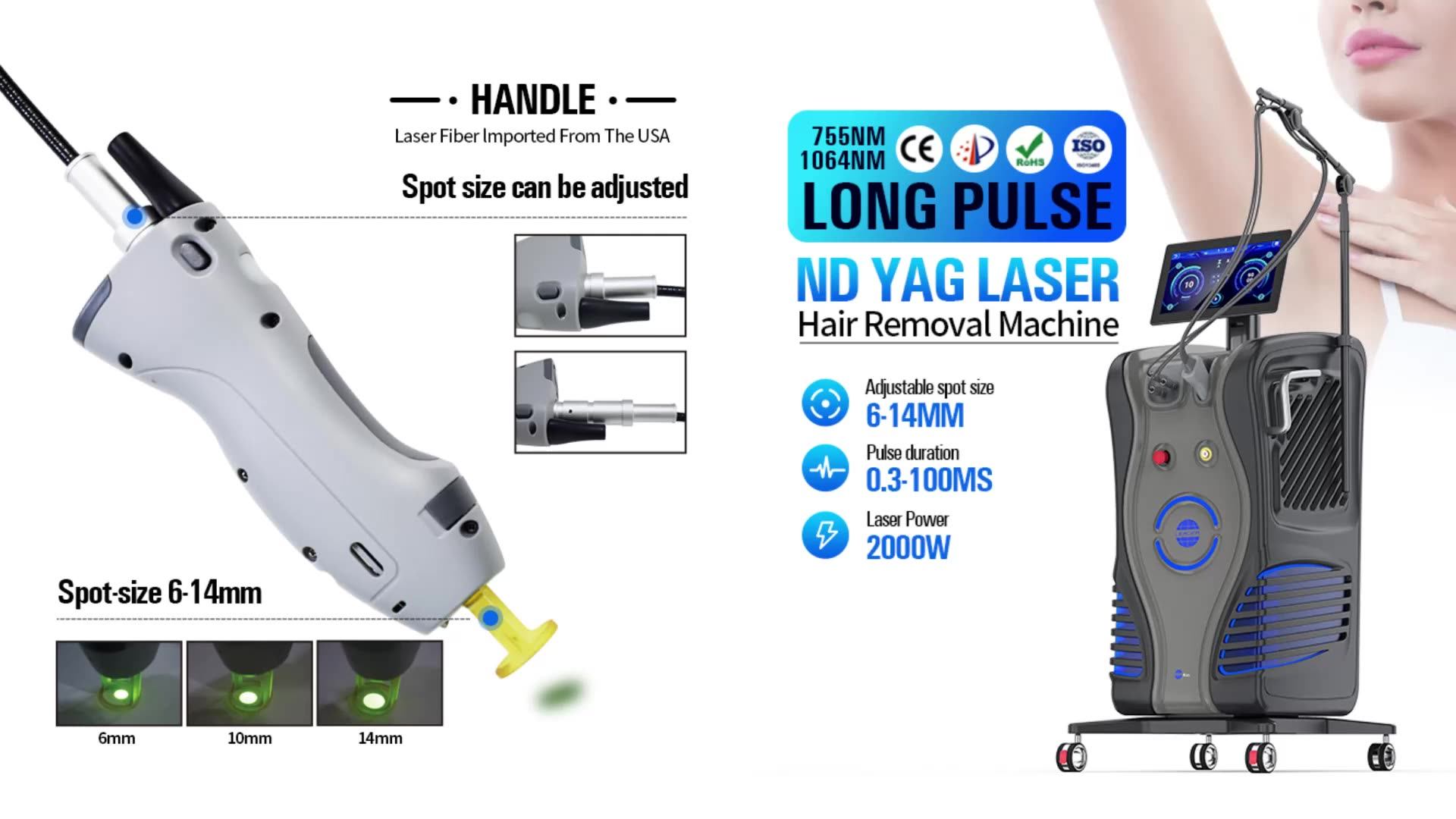 Long Pulse Laser 1064 755 Alexander Laser Long Pulse Nd Yag Hair ...