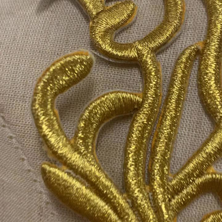 Gold Applique Gold Patch Metallic Gold Appliques Iron On. Fine ...