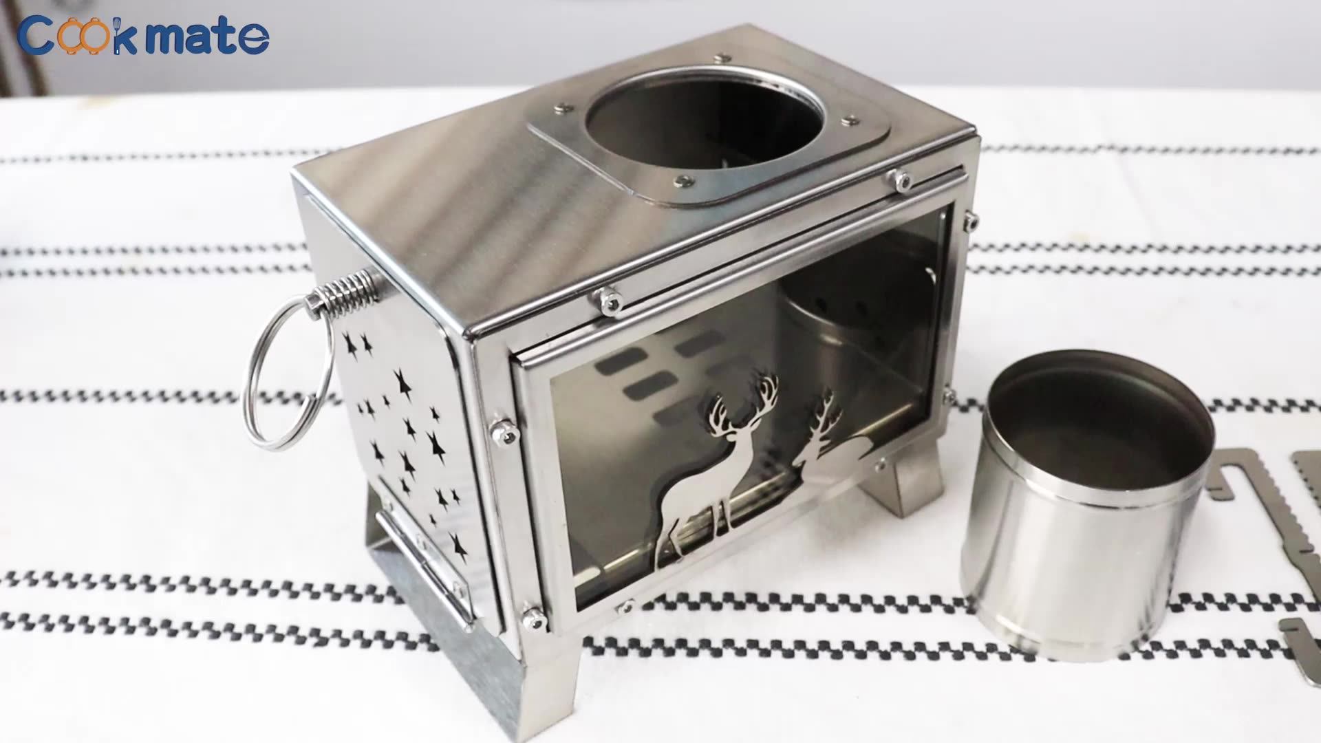 Portable Fire Pit Table Top Wood Mini Smoker Burning Stove Kitchen ...