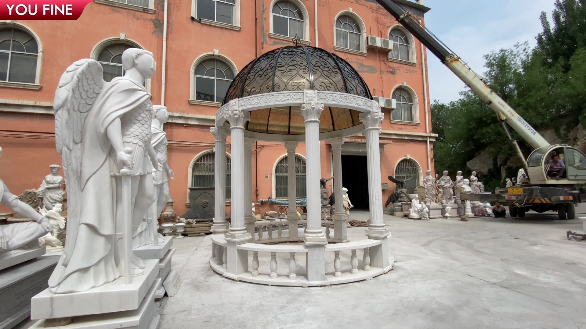 Outdoor Large White Marble Garden Gazebo - Buy Marble Garden Gazebo ...